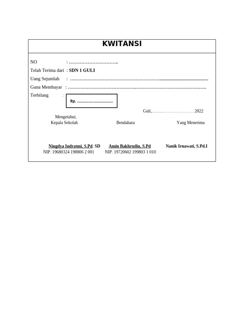 Contoh Kwitansi Pembayaran Transport | PDF | Pengelolaan Keuangan & Uang