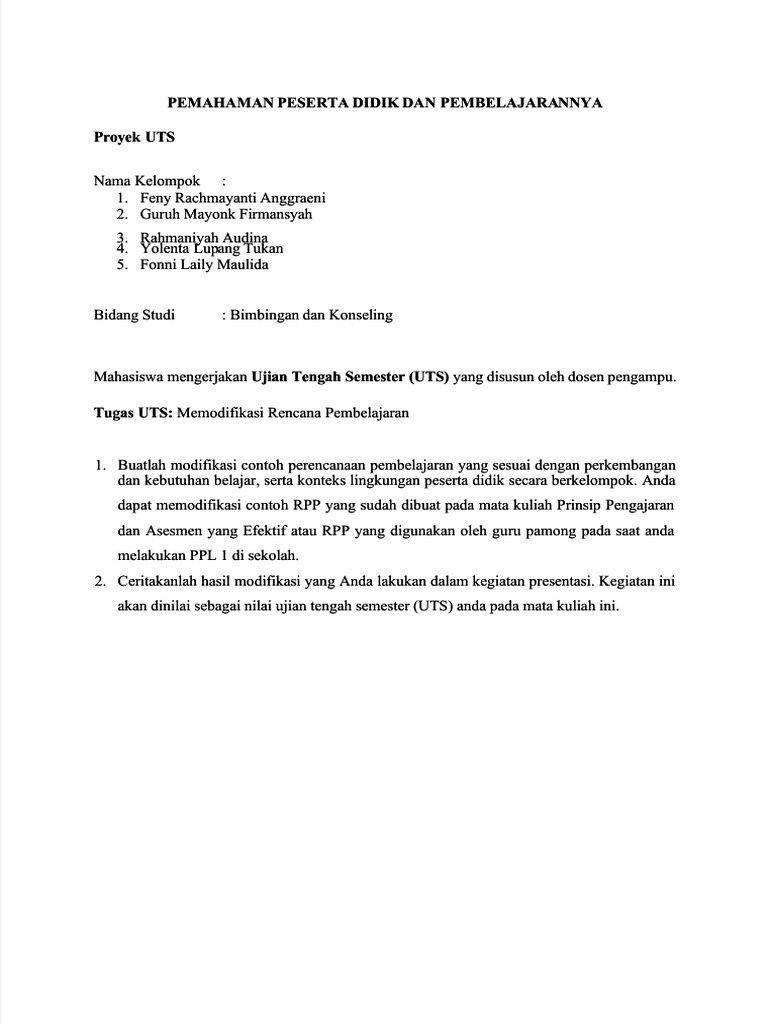 Pemahaman Peserta Didik Dan Pemahaman Peserta Didik Dan Pembelajara Pembelajarannya Nnya Proyek ...