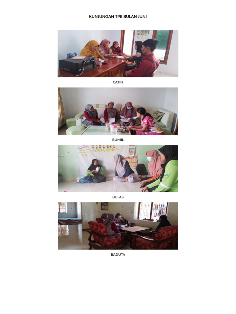 Kunjungan TPK Bulan Juni | PDF