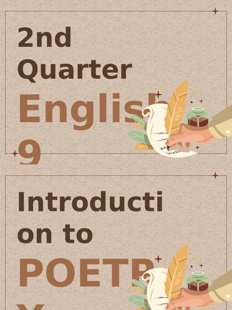ENG9 Q2 L1 SC Introduction To Poetry | PDF | Poetry | Rhyme