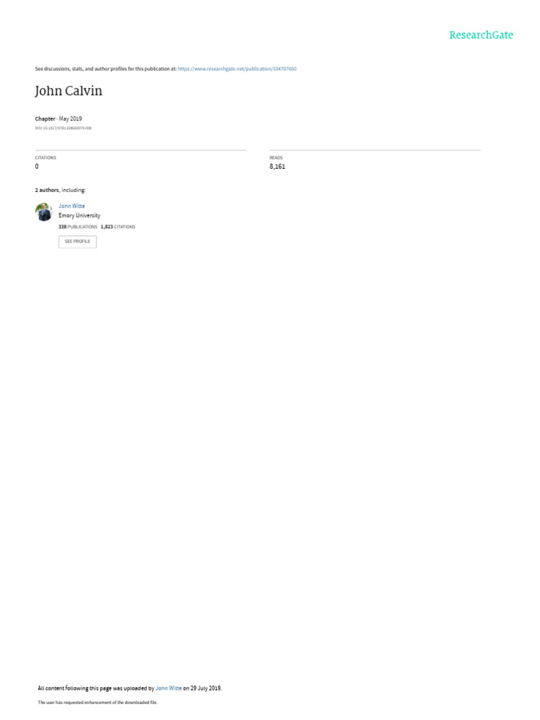 262 Calvinfrenchjurists 2019 | PDF | John Calvin | Calvinism