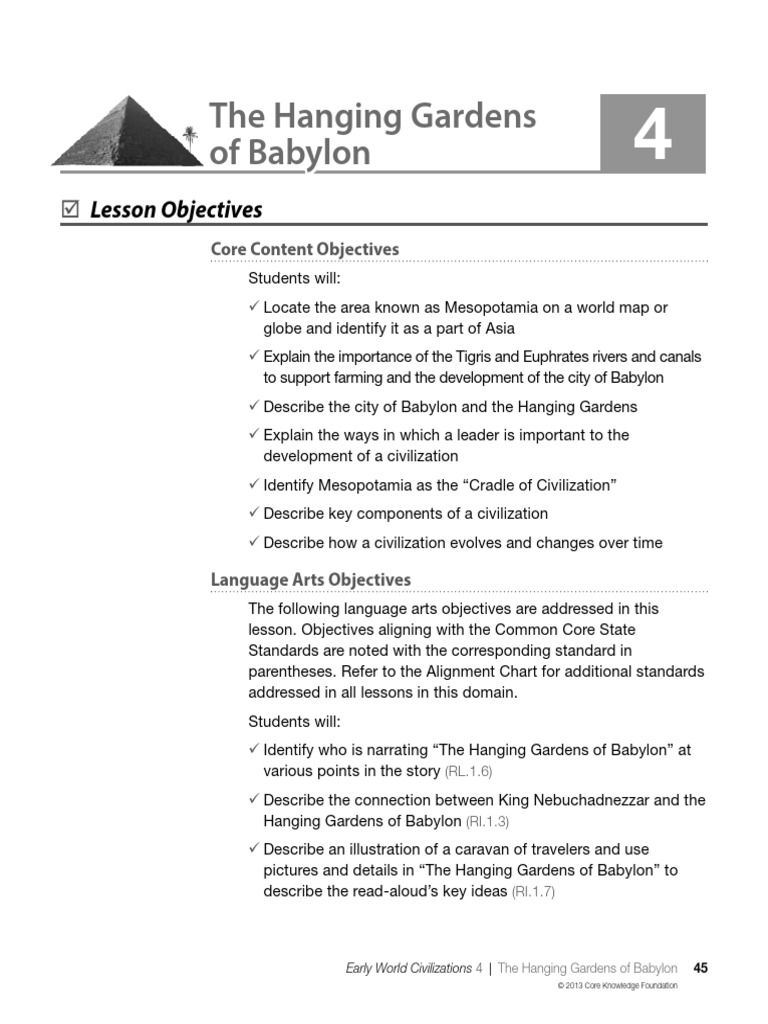 ELA_1_Listening_and_Learning__Unit_4_Anthology_Lesson_4 | PDF | Babylon ...