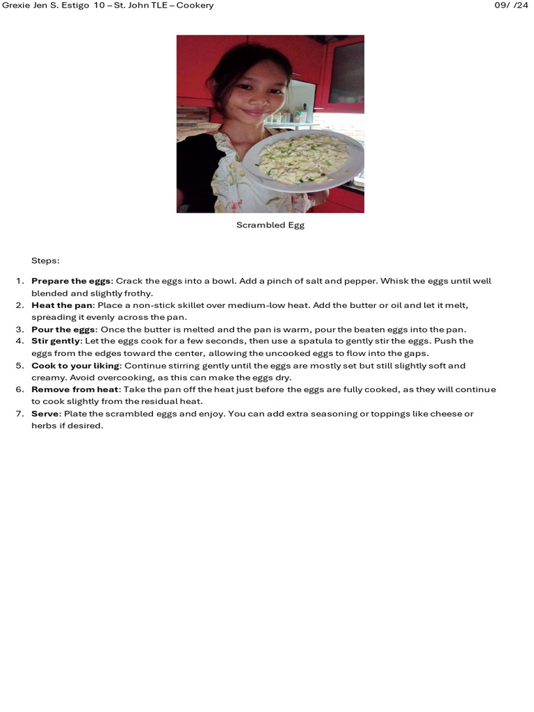 Egg Tle | PDF | Cooking, Food & Wine