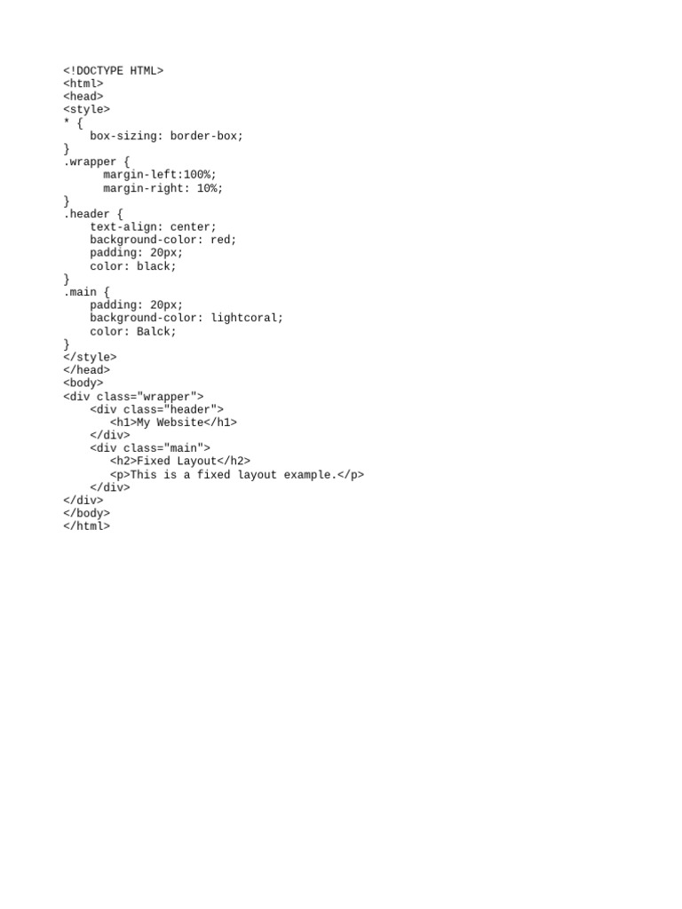 P 1 Fixed Layout | PDF