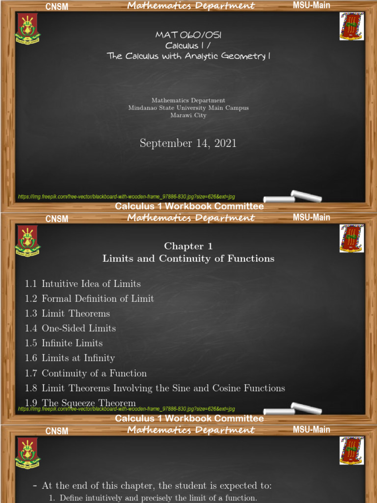 1.1 Limit's intuitive idea | PDF | Limit (Mathematics) | Trigonometric Functions