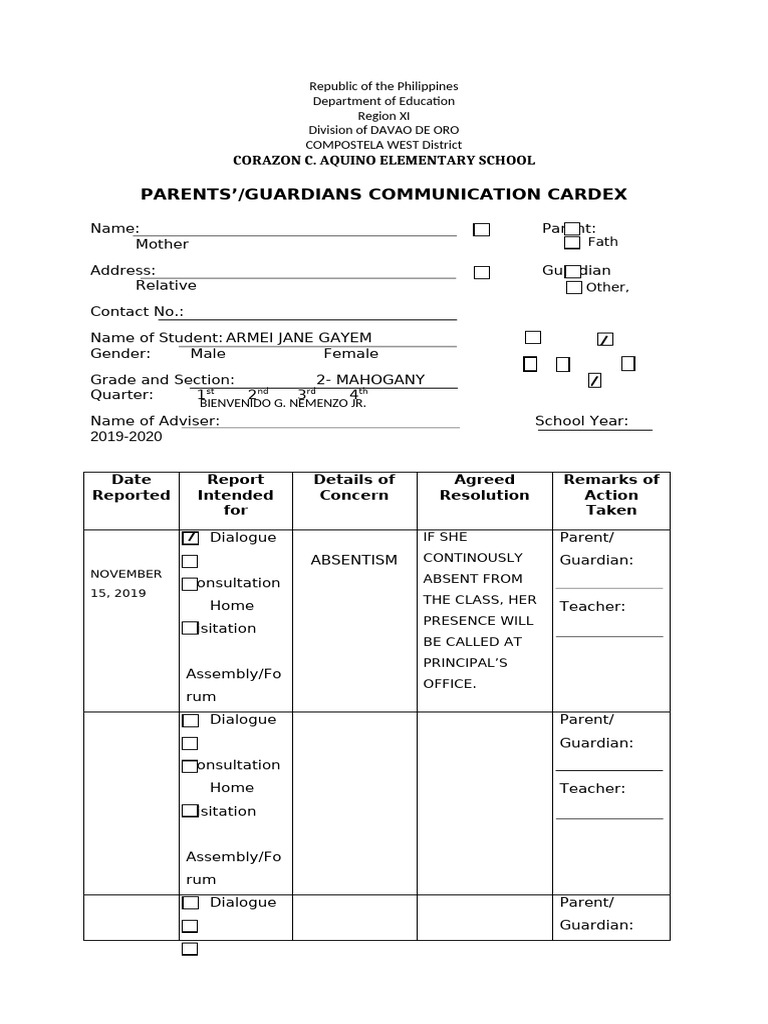 Communication To Parents Using Various Modalities - RPMSModule12 | PDF ...