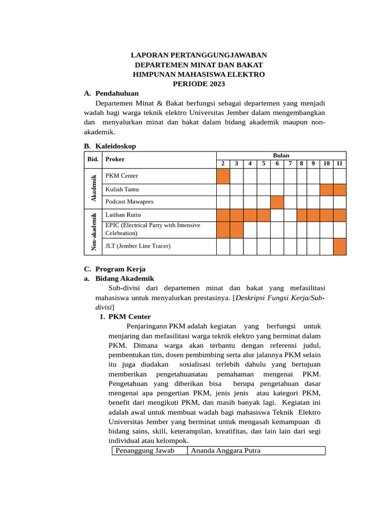 Contoh Format LPJ | PDF | Seni | Komputer