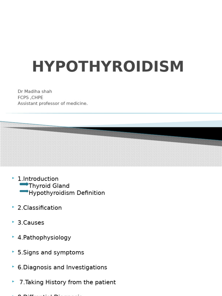 Hypothyroidism | PDF | Thyroid | Hypothyroidism