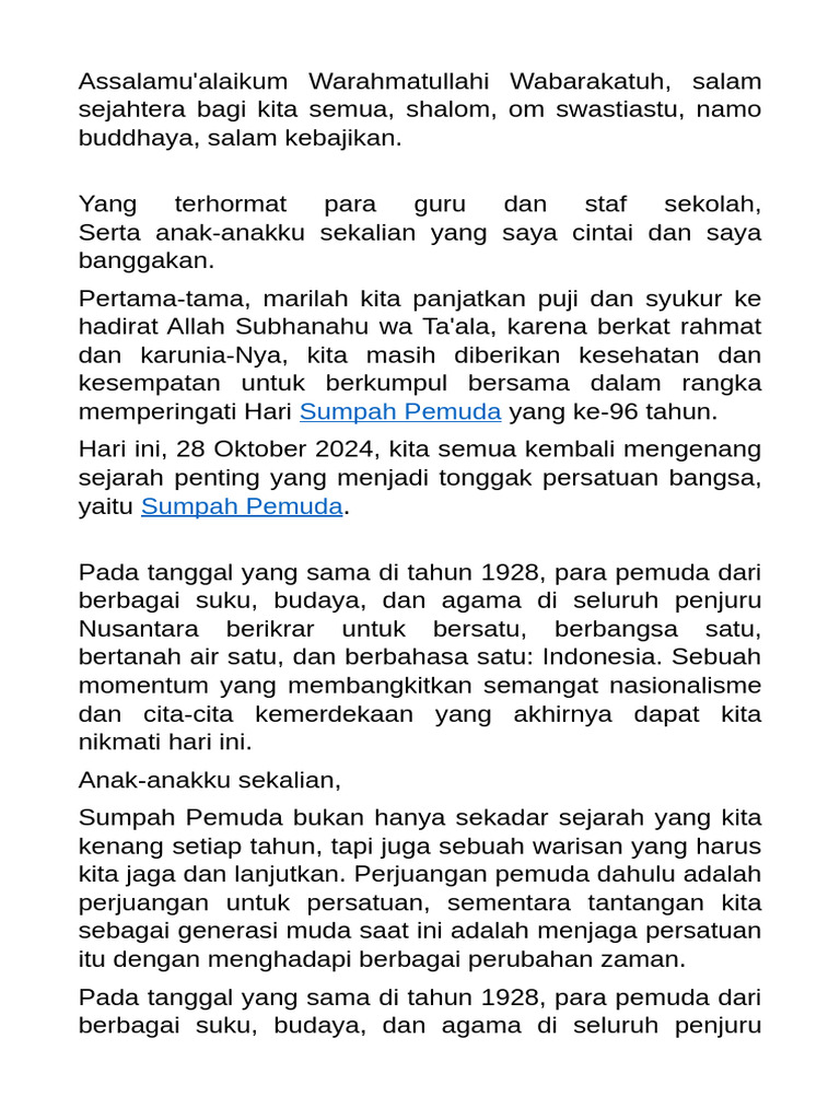 Amanat Sumpah Pemuda untuk Generasi Muda | PDF | Perjalanan