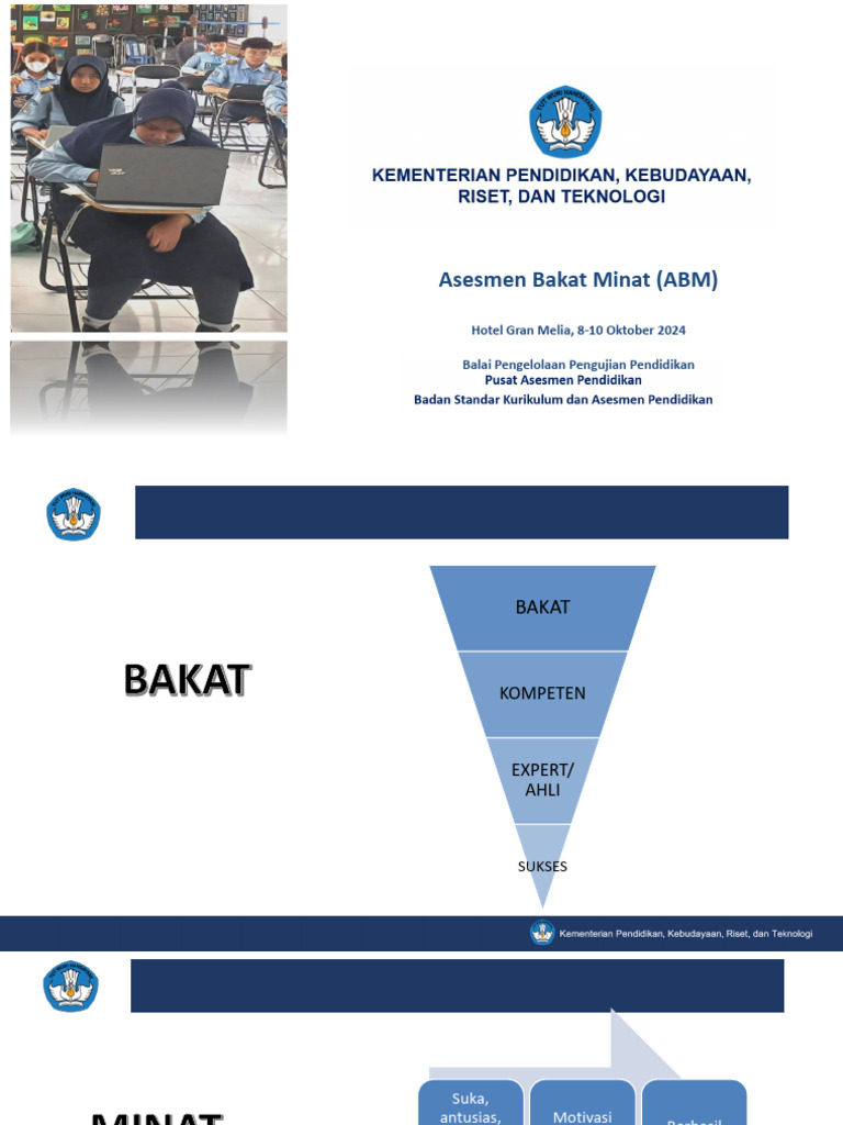 Penjelasan Asesmen Bakat Minat - Pusmendik 2024 | PDF