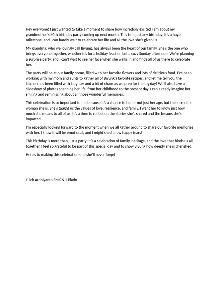 Monologue Task Week 4 | PDF | Wellness