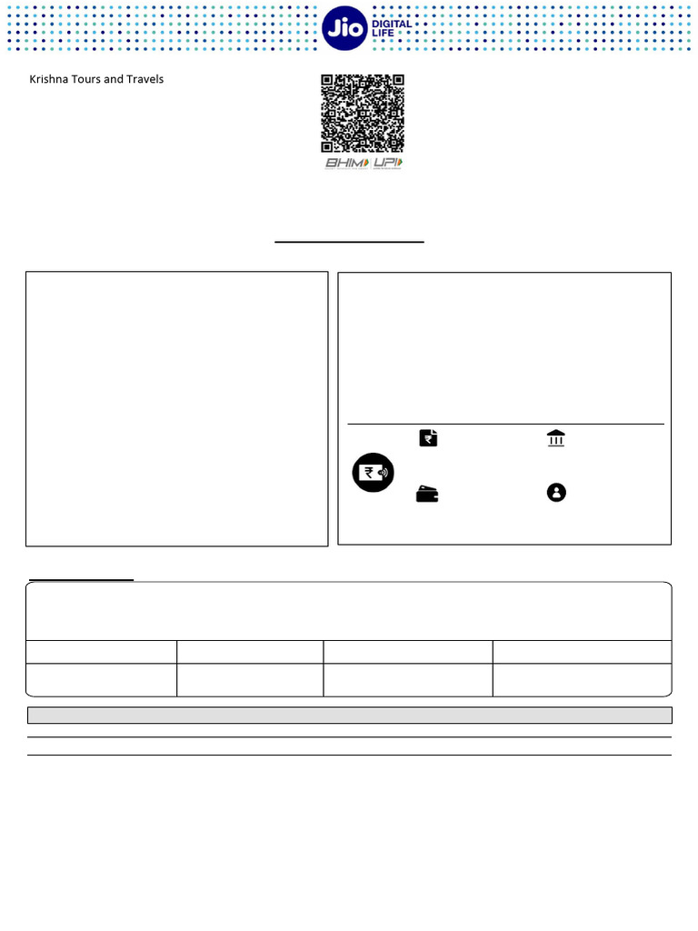 Jio Fiber Bill Krishna Tours and Travels Updated New | PDF | Payments | Banks