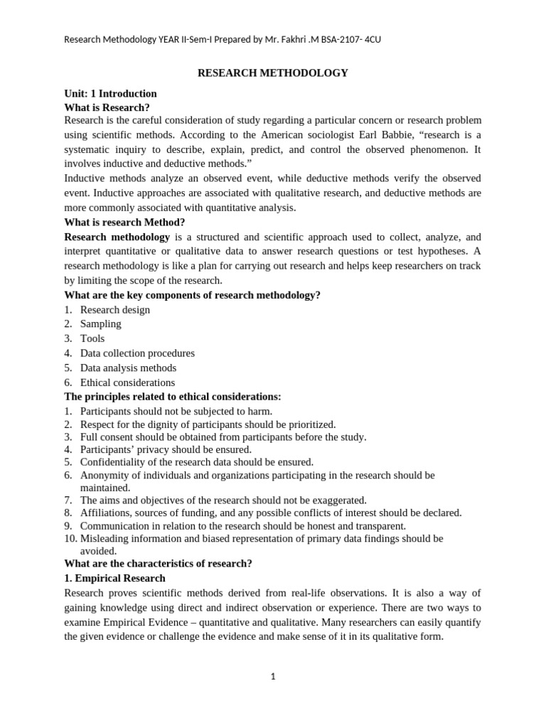 Research Methodology Lesson 24 | PDF | Dependent And Independent ...