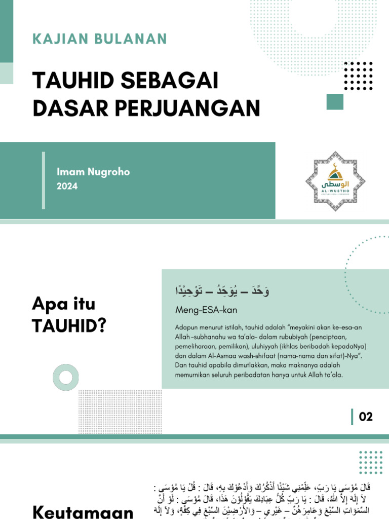 Tauhid Sebagai Dasar Perjuangan | PDF