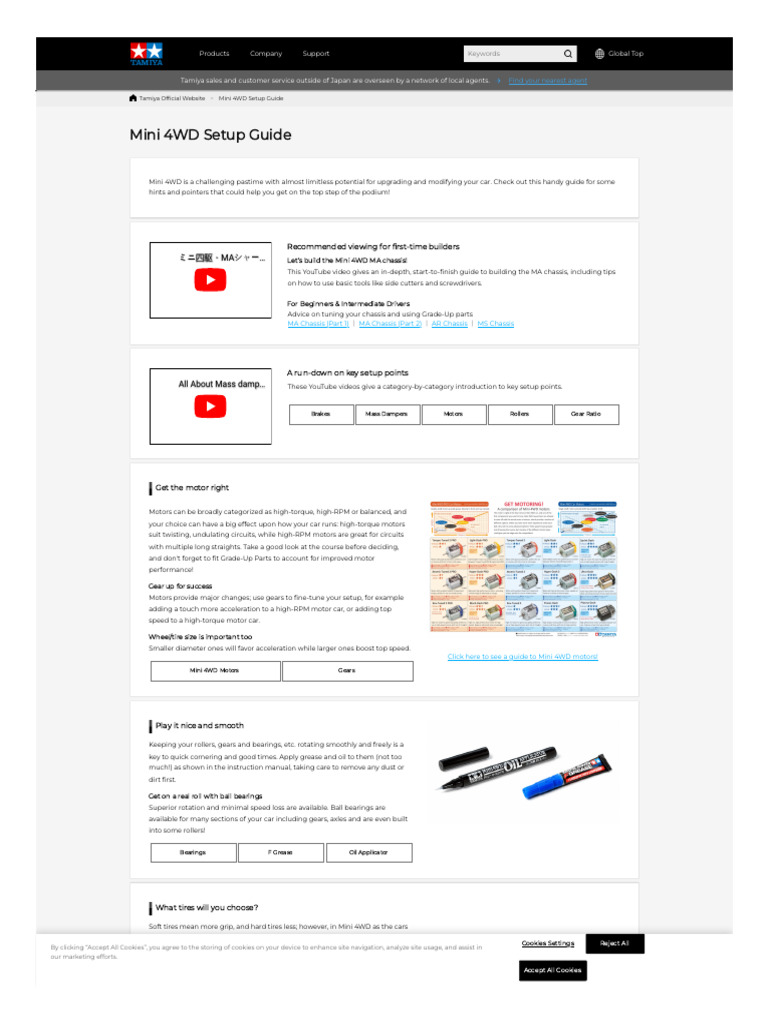 Tamiya Mini 4WD Setup Guide | PDF | Bearing (Mechanical) | Four Wheel Drive