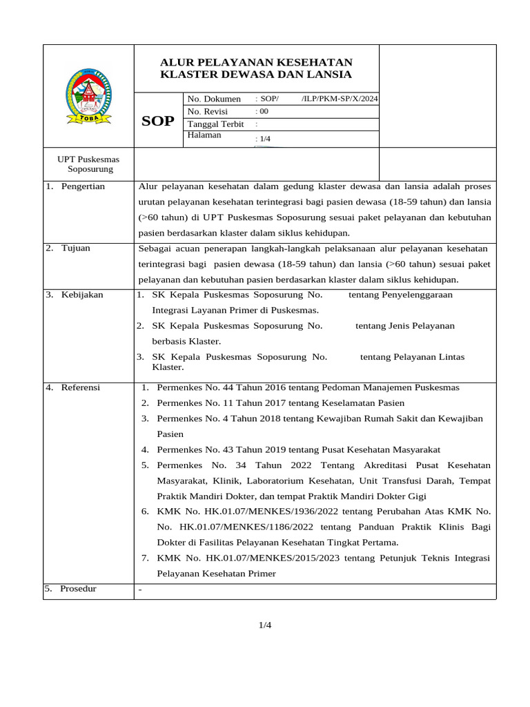 SOP Alur-Pelayanan-Pasien-Kluster-3 | PDF | Sains & Matematika