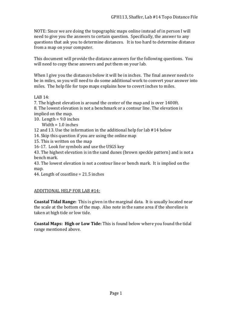 Lab14 Topo Distance | PDF