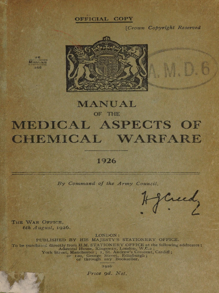 Manual of The Medical Aspects of Chemical Warfare (Great Britain. War ...