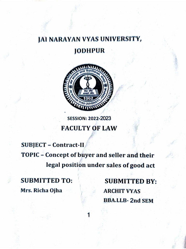 Contract Sem2 Project | PDF