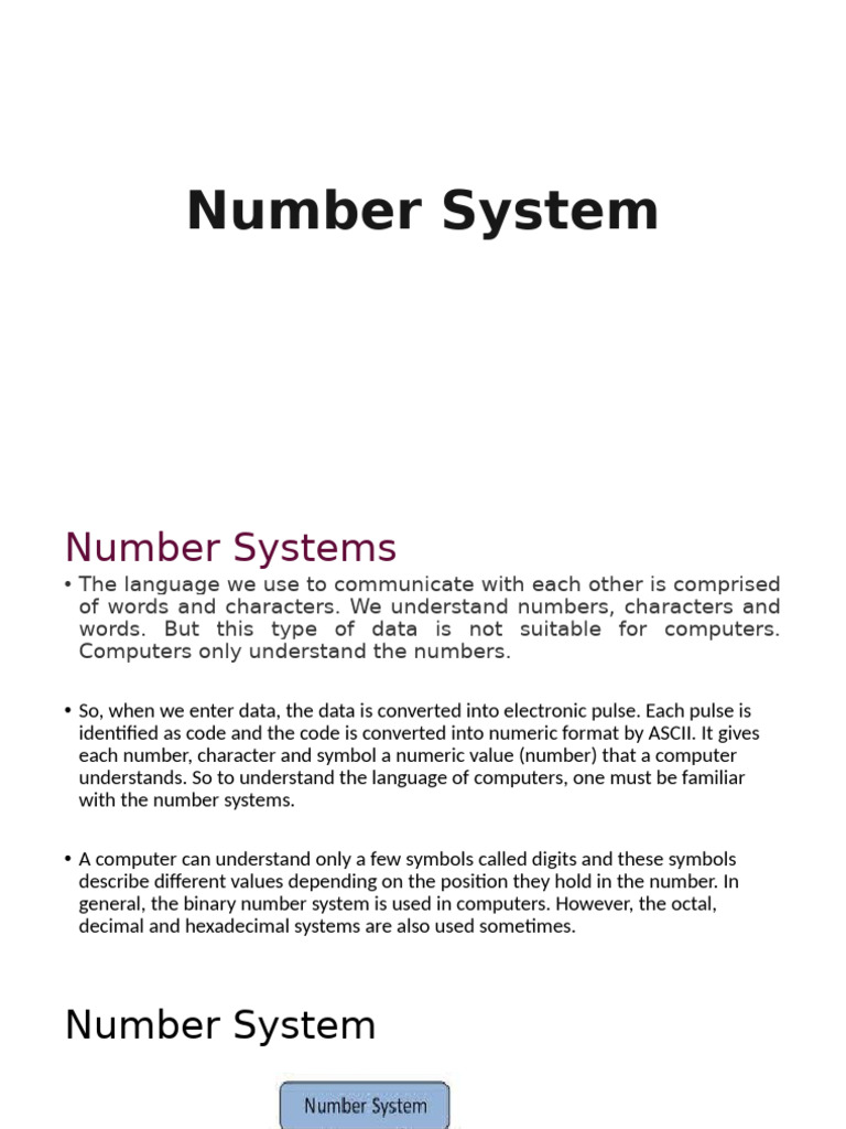 Number System | PDF | Computer Science | Notation