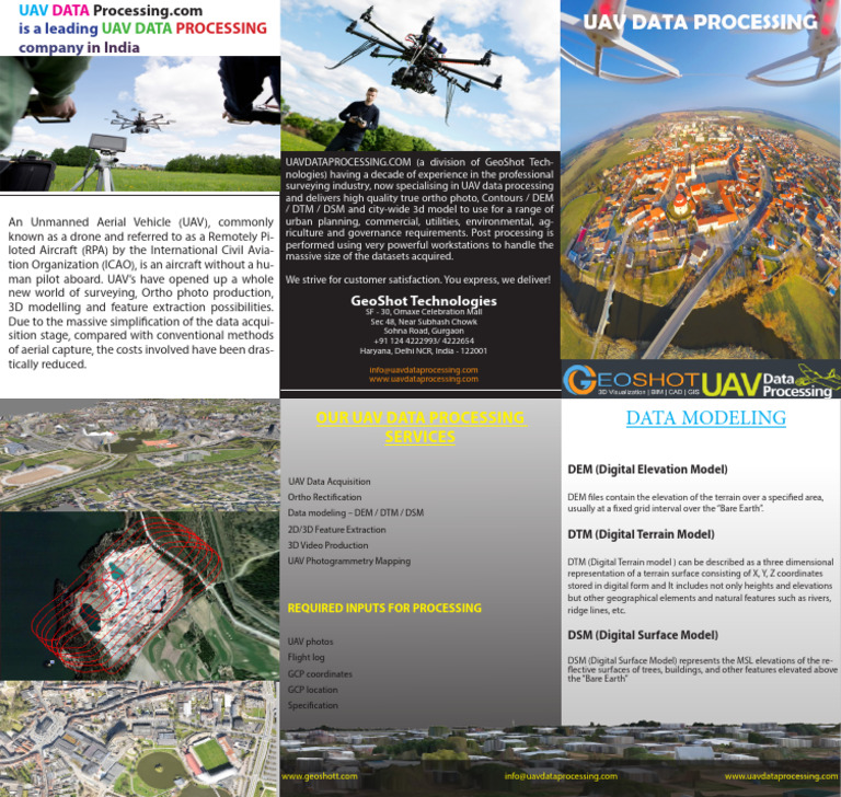 Geoshot UAV Data Processing Brochure | PDF | Unmanned Aerial Vehicle ...