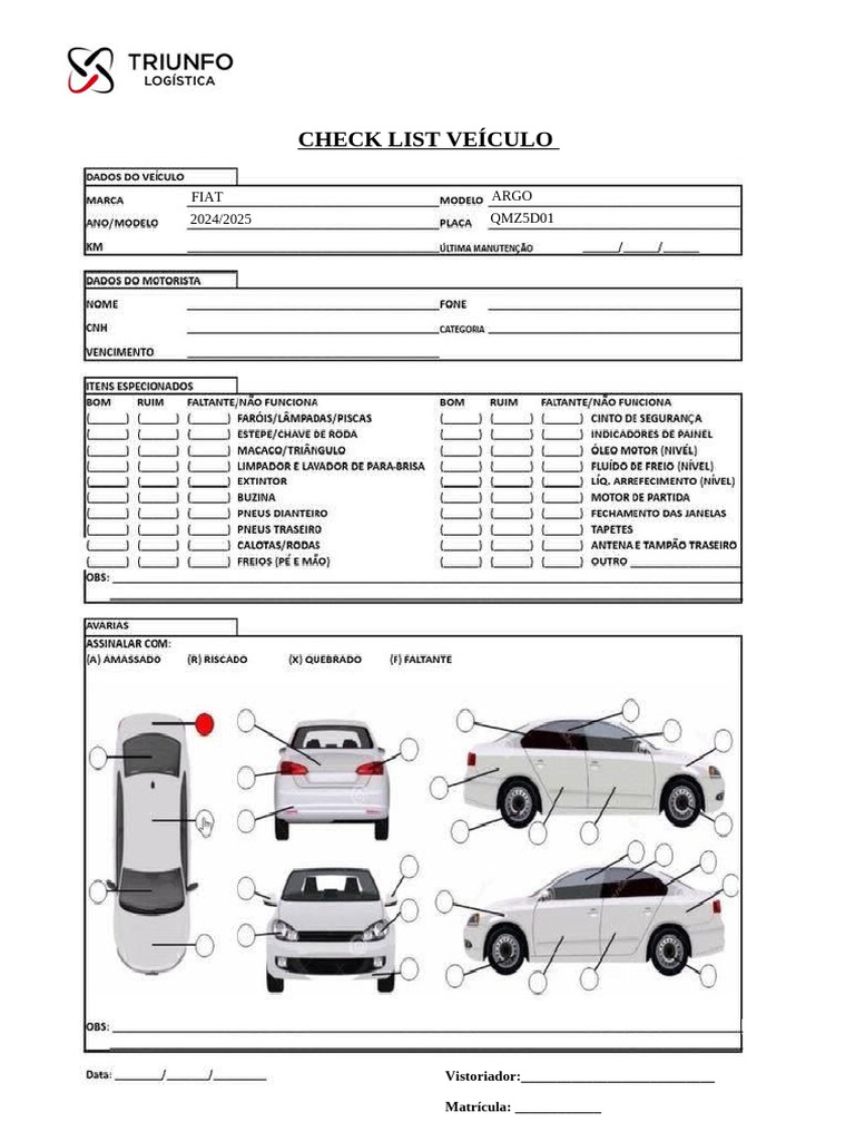 Checklist Argo | PDF