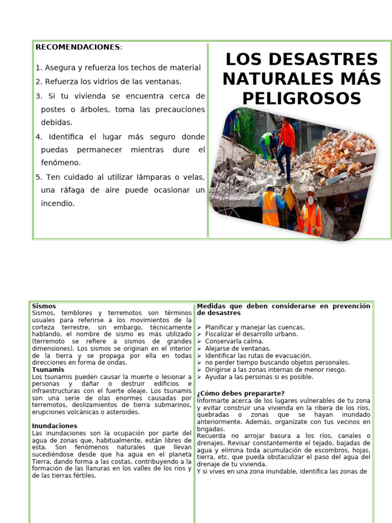 FICHA DIPTICO | PDF | Temblores | Tsunami FICHA DIPTICO | PDF | Temblores | Tsunami