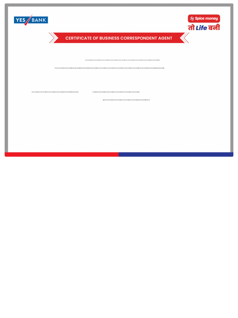 BC Certificate Yes Bank | PDF