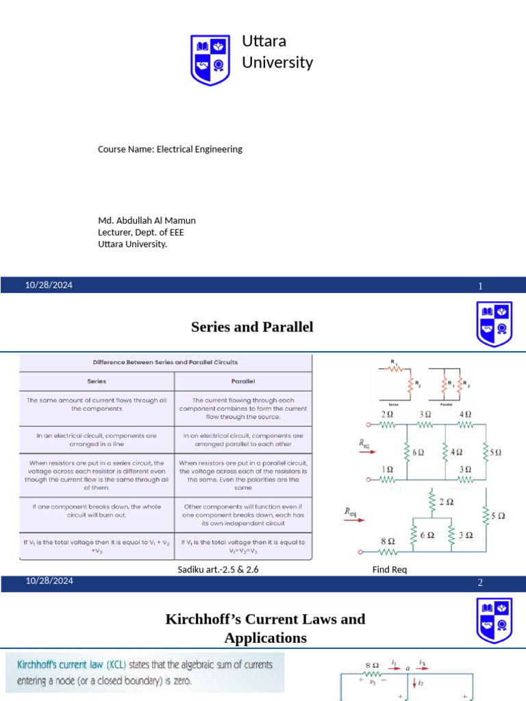 Electrical Circuit DC Part | PDF | Law | Technology & Engineering