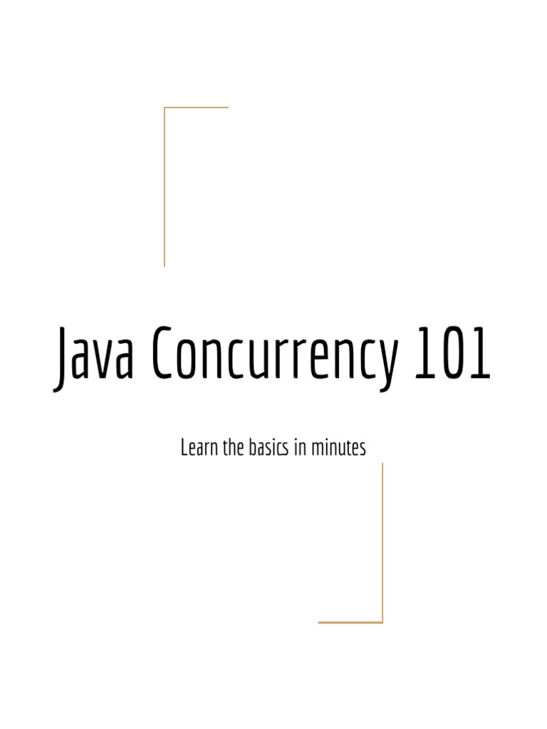 Java Concurrency 101 1709730229 Pdf Thread Computing Computing