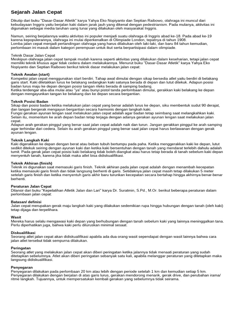 Sejarah Jalan Cepat | PDF | Kesehatan Holistik | Gaya Hidup