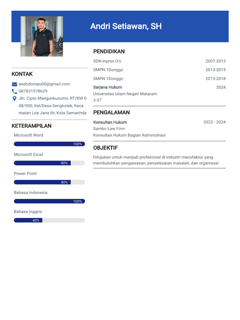 CV. Andri Setiawan | PDF