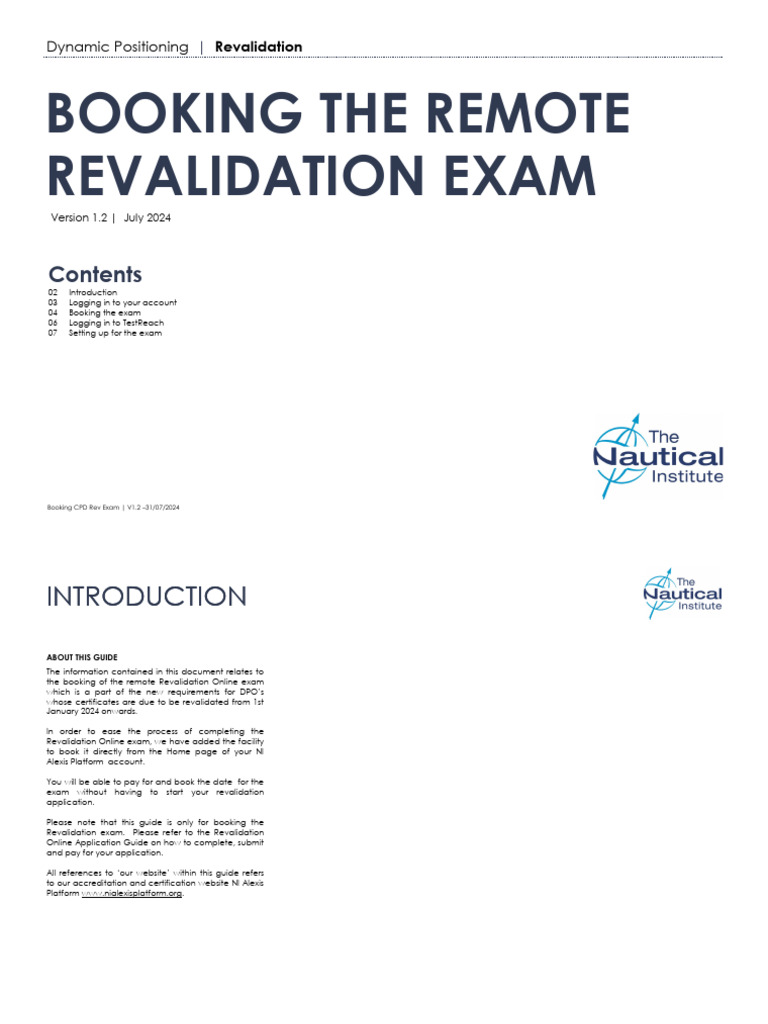 Booking The Remote Revalidation Exam v1 2 - July 2024 | PDF | Login | Password