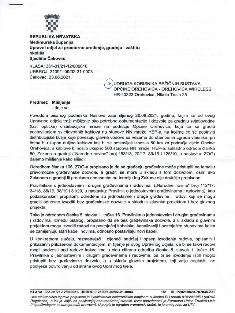 Odgovor Na Upit Oko Dokumentacije | PDF