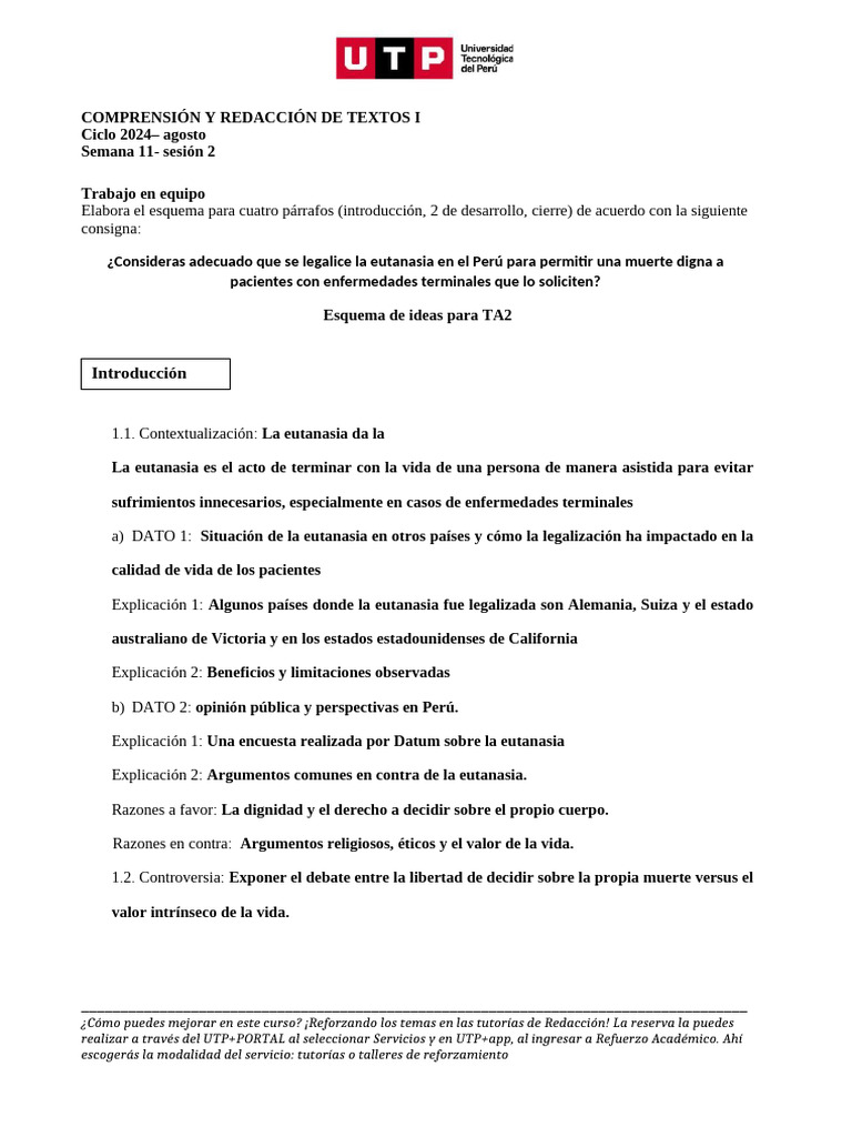 S10.s2-Esquema para TA2 de | PDF