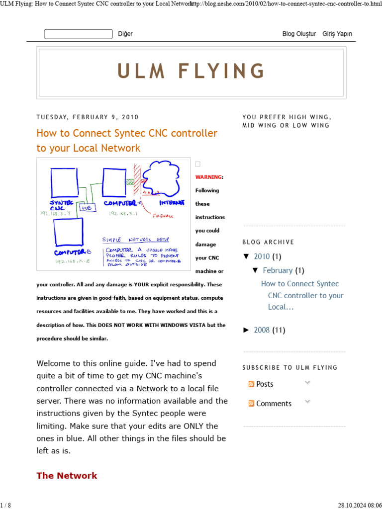 PRİMERO - ULM Flying - How To Connect Syntec CNC Controller To Your ...