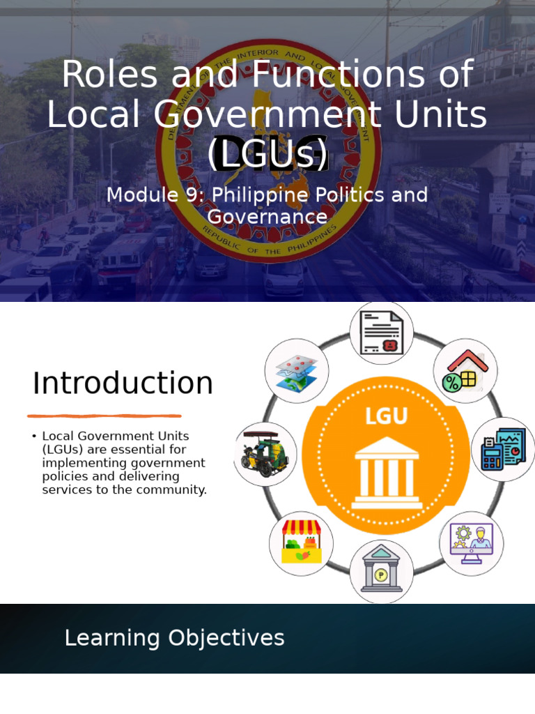 Roles and Functions of LGUs in Governance | PDF | Finance & Money ...