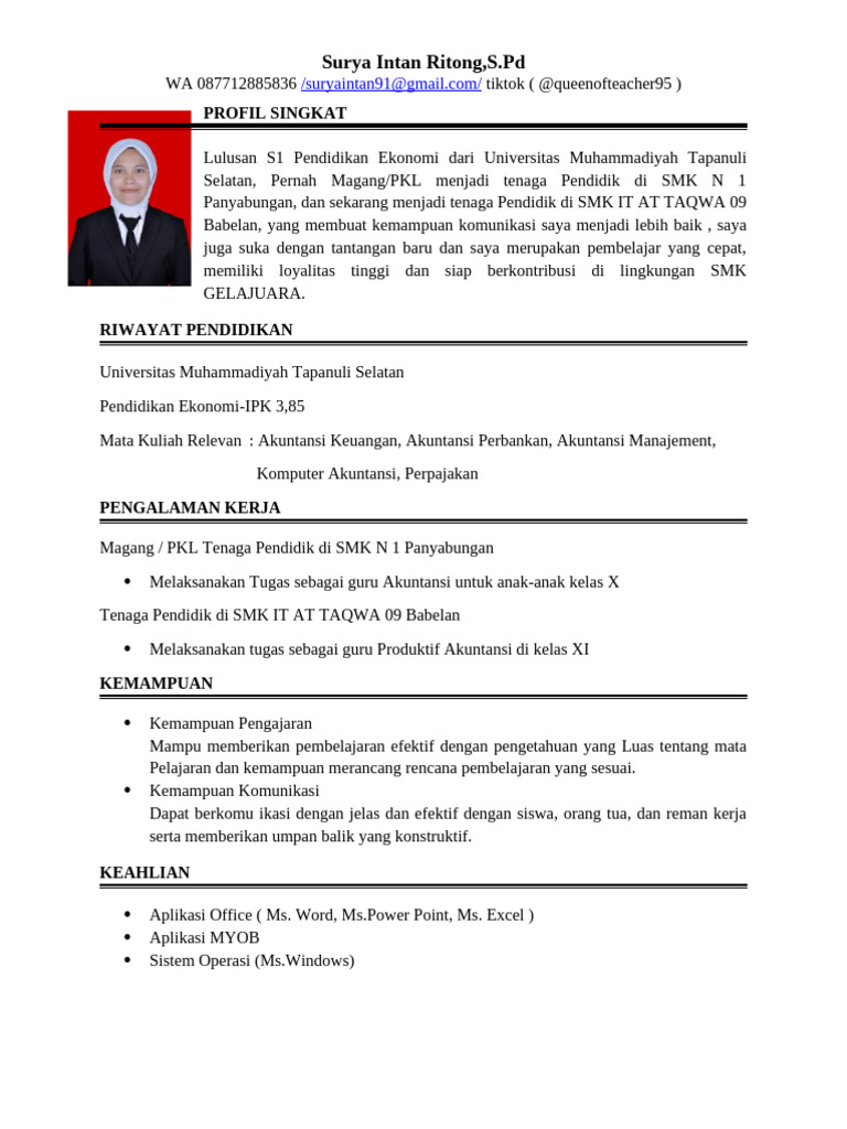 CV Intan | PDF | Kesehatan Holistik