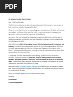 Payment Commitment Letter Format | PDF | Debt | Debtor