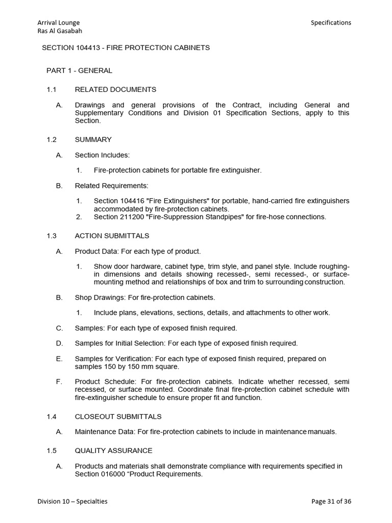 FHC - Specs | PDF | Specification (Technical Standard) | Wall