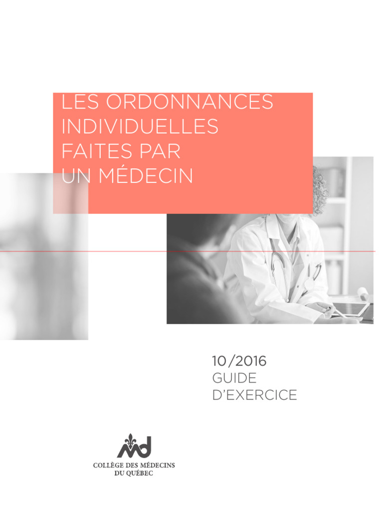 Ordonnances Individuelles Faites Par Un Medecin | PDF | Pharmacien ...