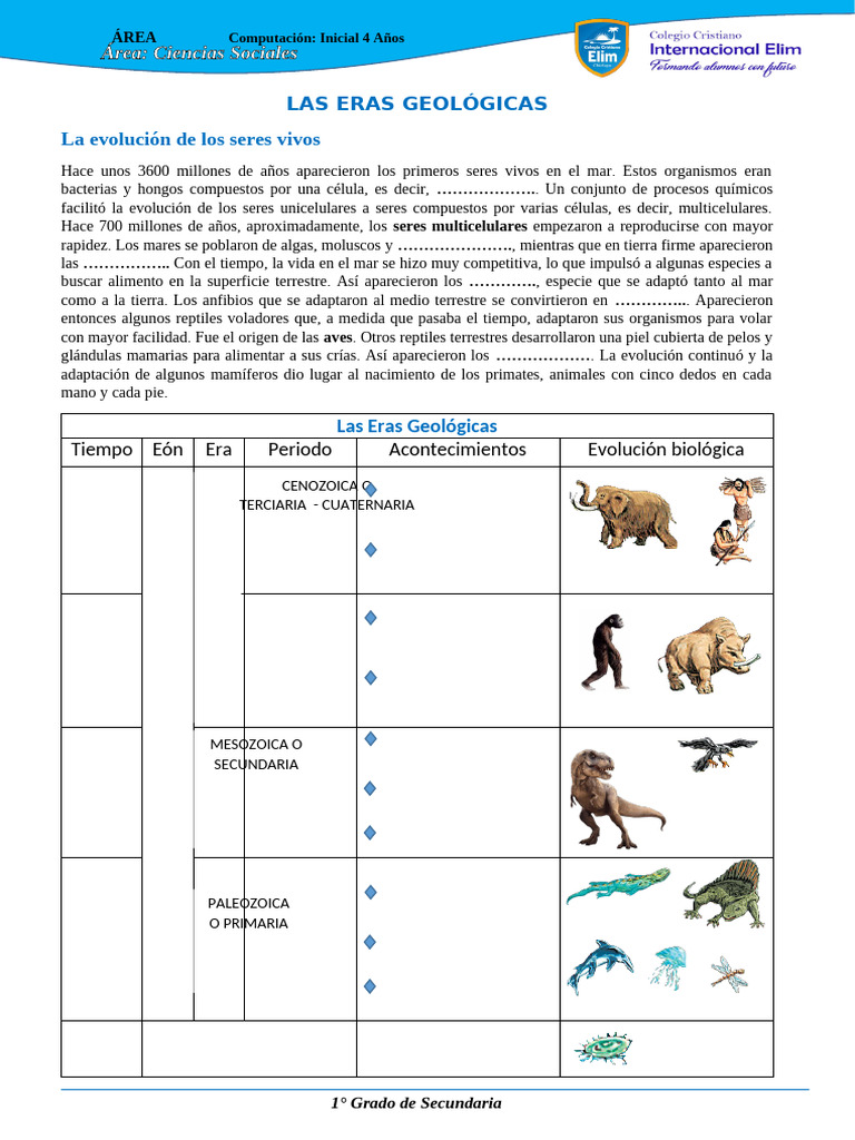 Eras Geológicas de la Tierra | PDF