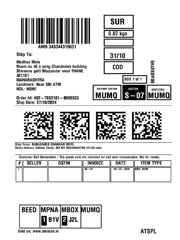 Rohit Book 27oct 6order | PDF | Invoice | Value Added Tax