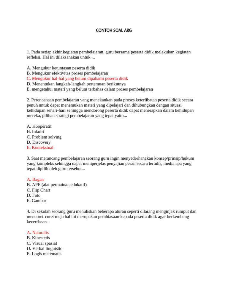 Contoh Soal Akg | PDF