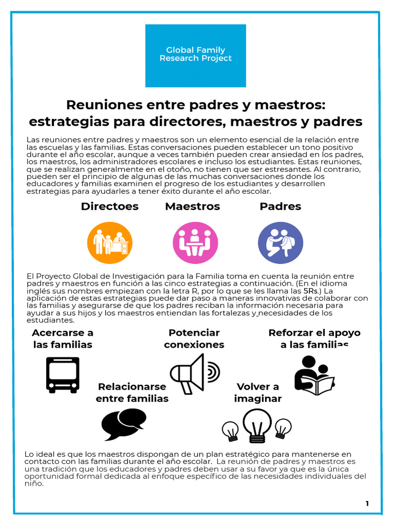 Estrategias para Reuniones Escolares | PDF | Escuelas | Aprendizaje