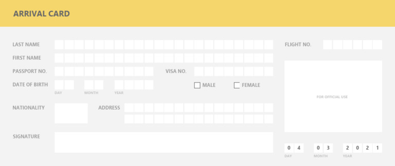 Arrival Card | PDF