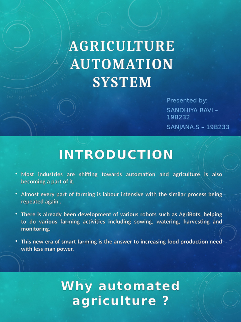 Agriculture Automation System | PDF | Automation | Agriculture