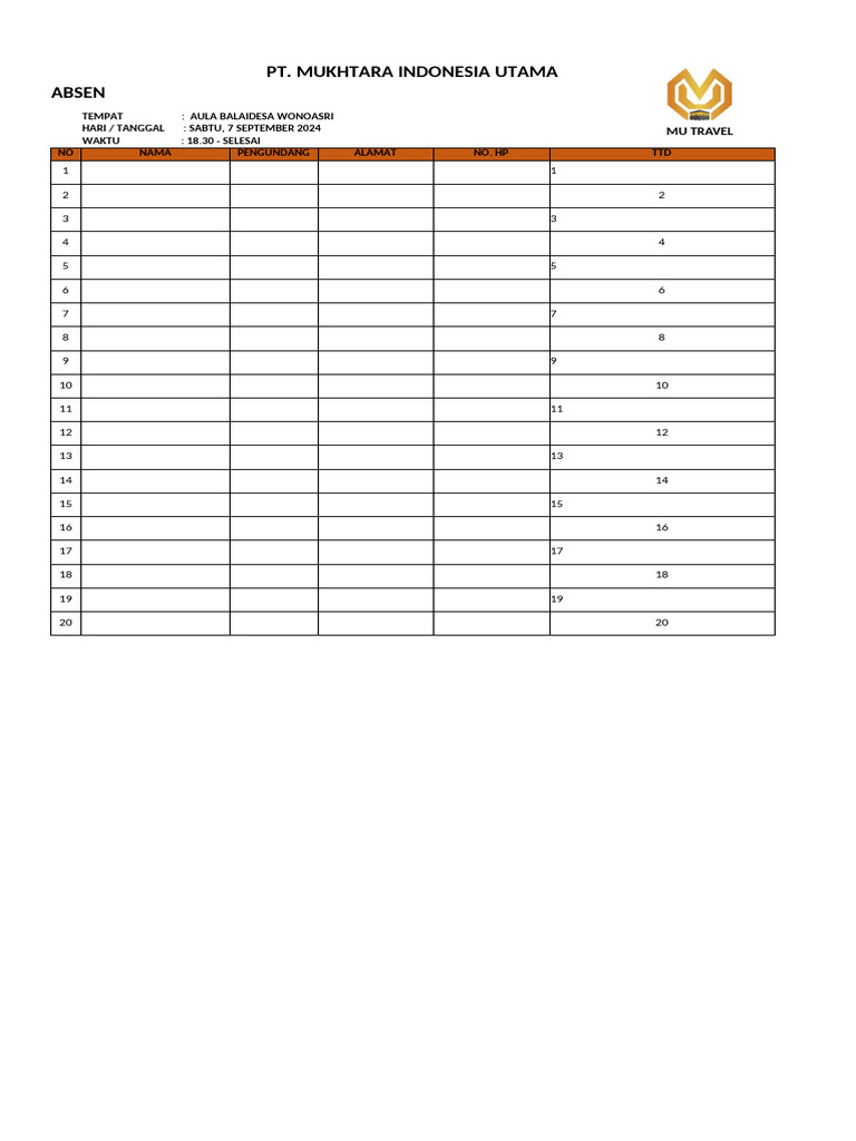 ABSENSI SSB (1) | PDF