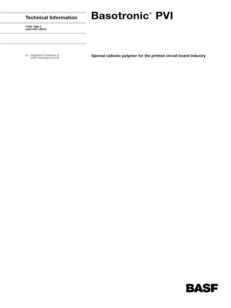 Basotronic Pvi Datasheet | PDF | Polymers | Physical Sciences