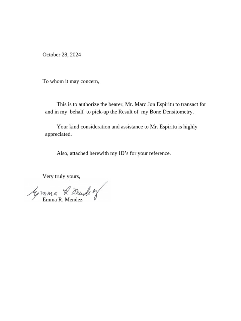 Authorization Letter Hi Precision Part 2 | PDF